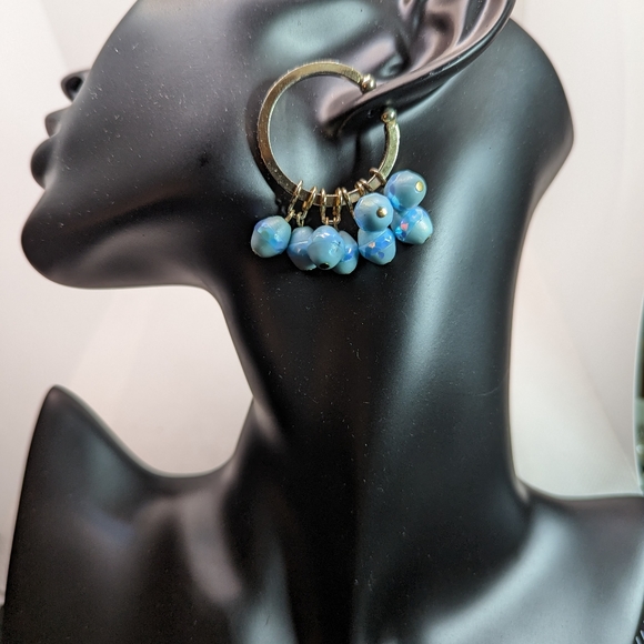 Judith McCann | Jewelry | Judith Mccann Hoopon Earrings With Blue ...